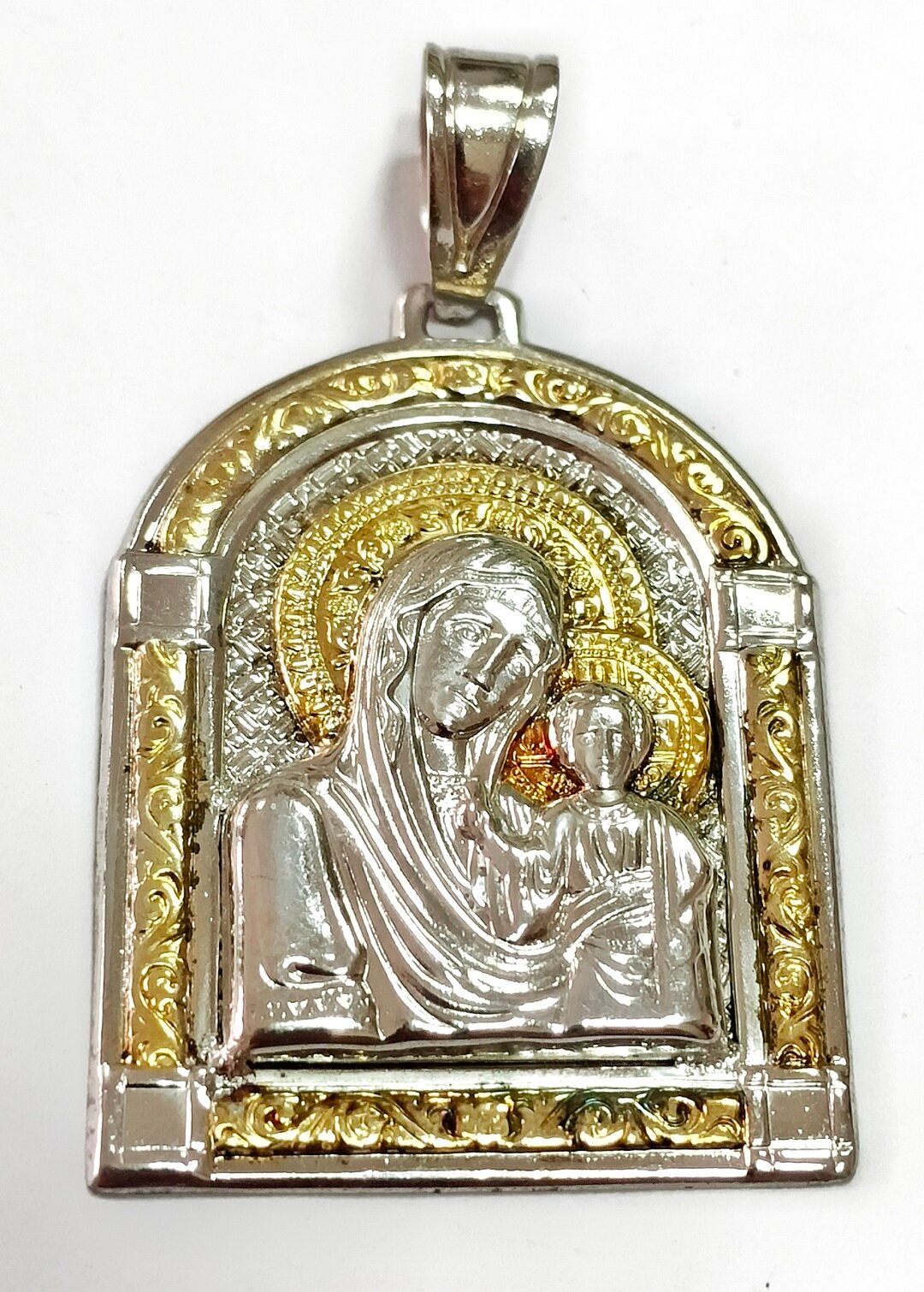 Славянский оберег, подвеска, серебро, 925 проба, золочение, родирование
