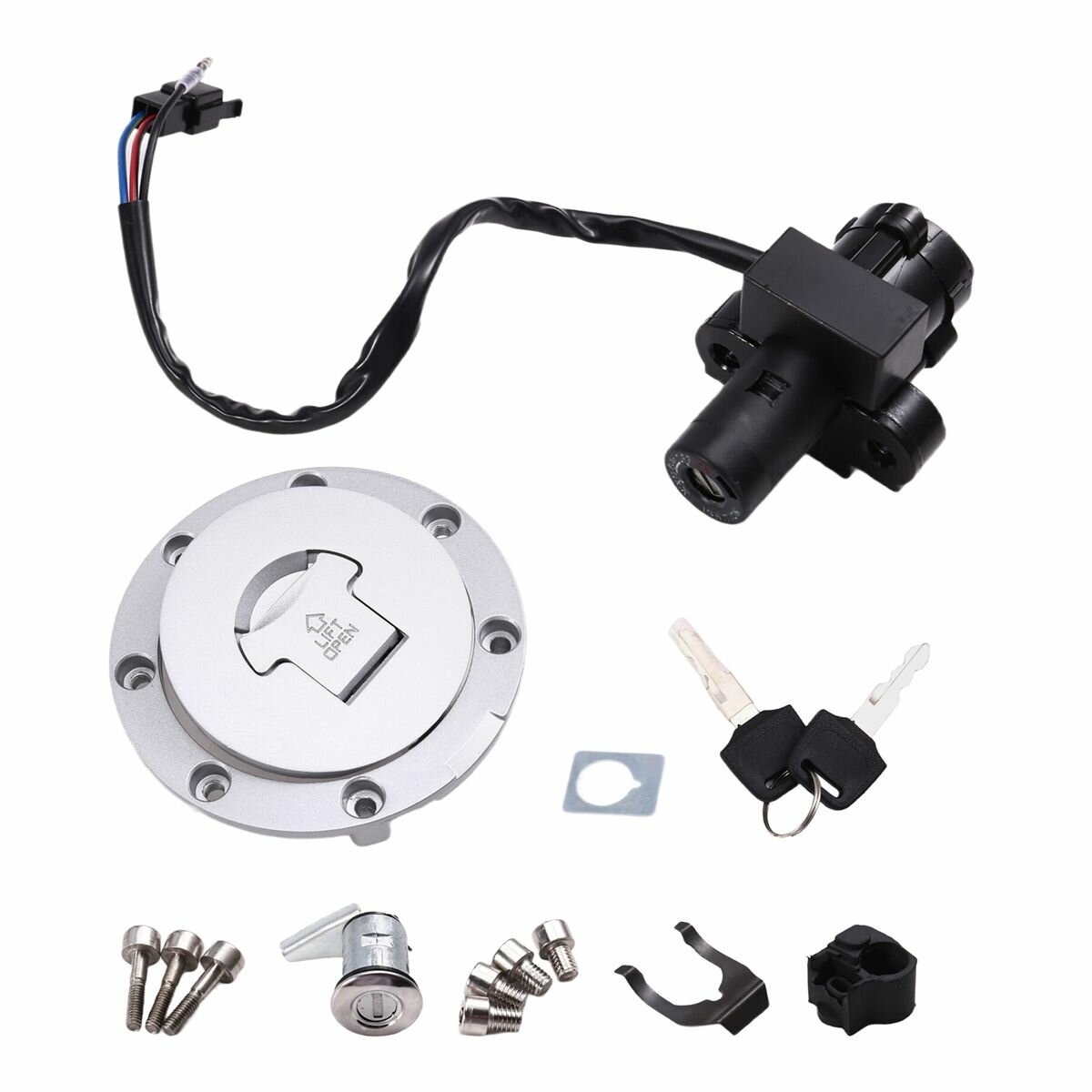 Замок зажигания, крышка топливного бака мотоцикла, замок сиденья с комплектом ключей для Honda