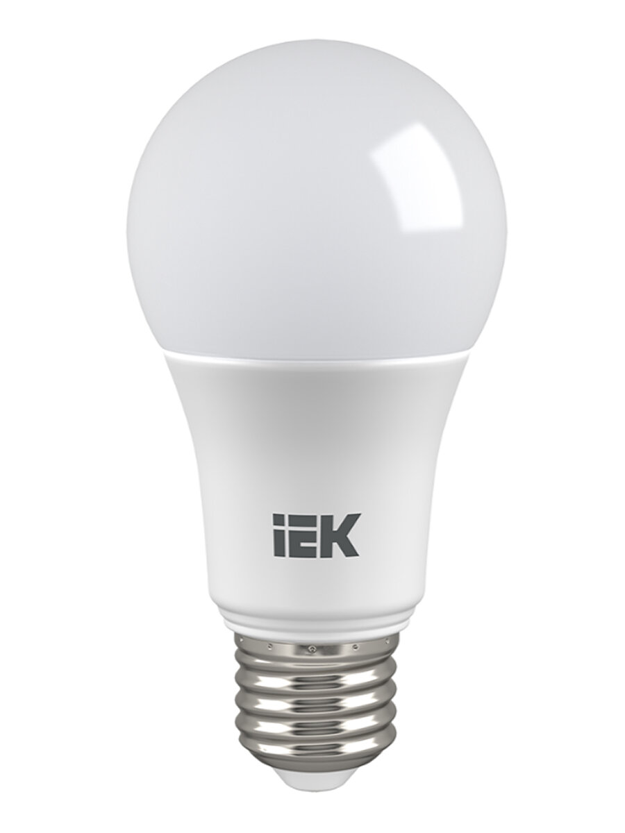 Лампочка светодиодная IEK 7Вт, 3000К, 700Лм, Е27, теплый белый свет, груша (комплект из 3 шт.)