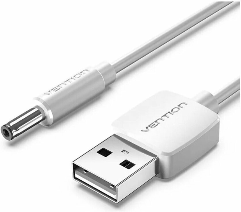 Vention Кабель USB2.0 соединительный USB A-DC Jack 3.5мм M Vention CEXWF, белый (1.0м)