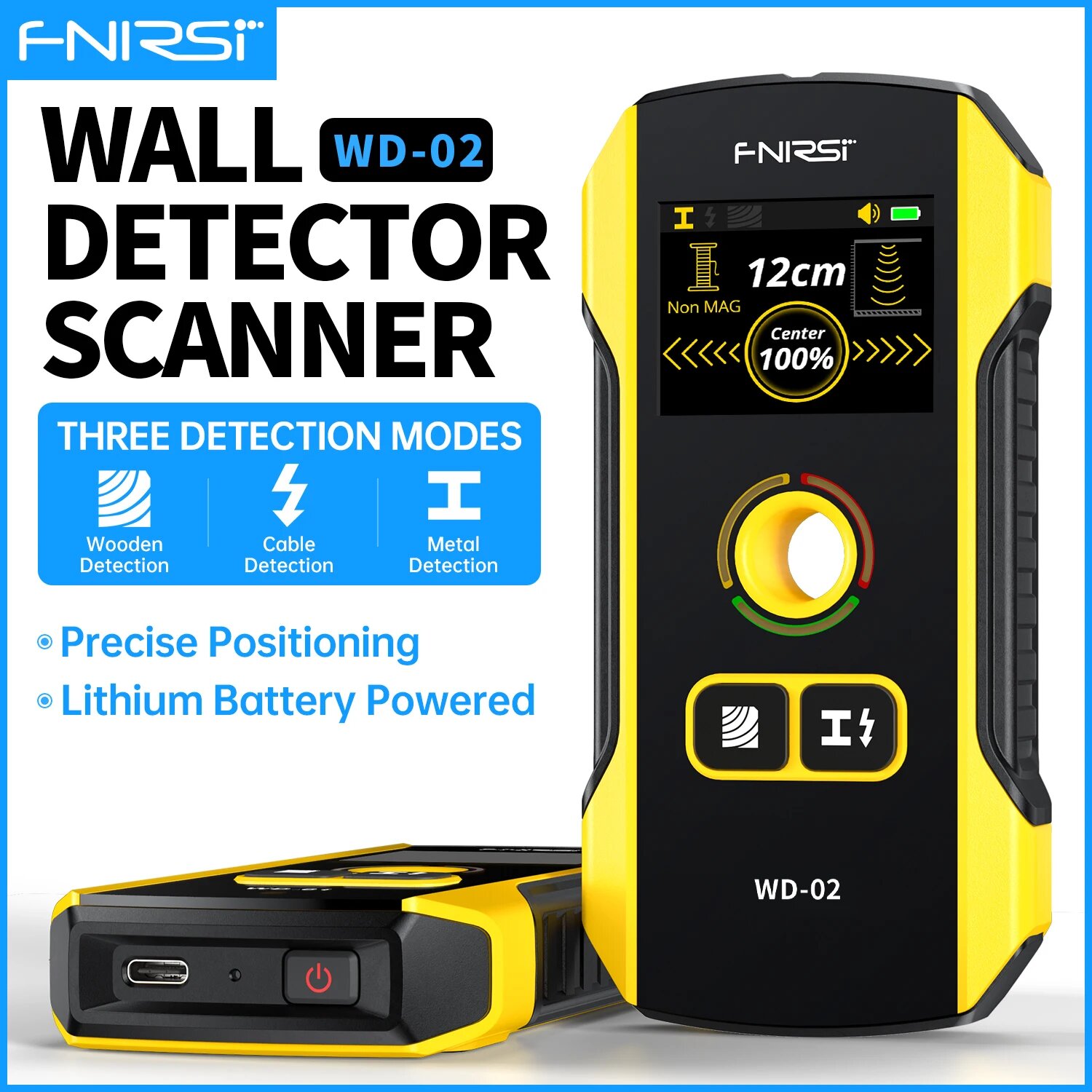 FNIRSI WD-02 Многофункциональный настенный металлодетектор