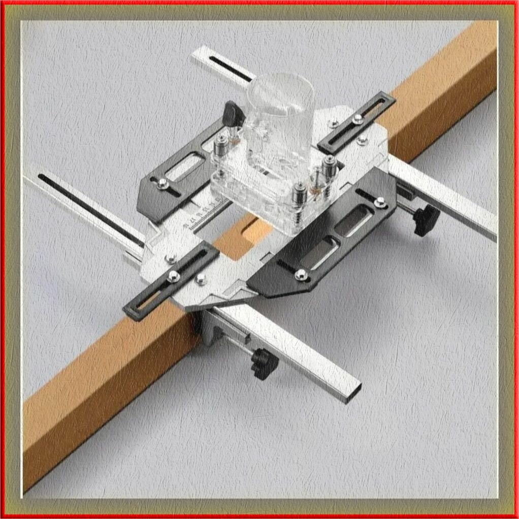 Шаблон K400 E14N, черно-серый, для врезки петель, замков, дверей, прочный металл