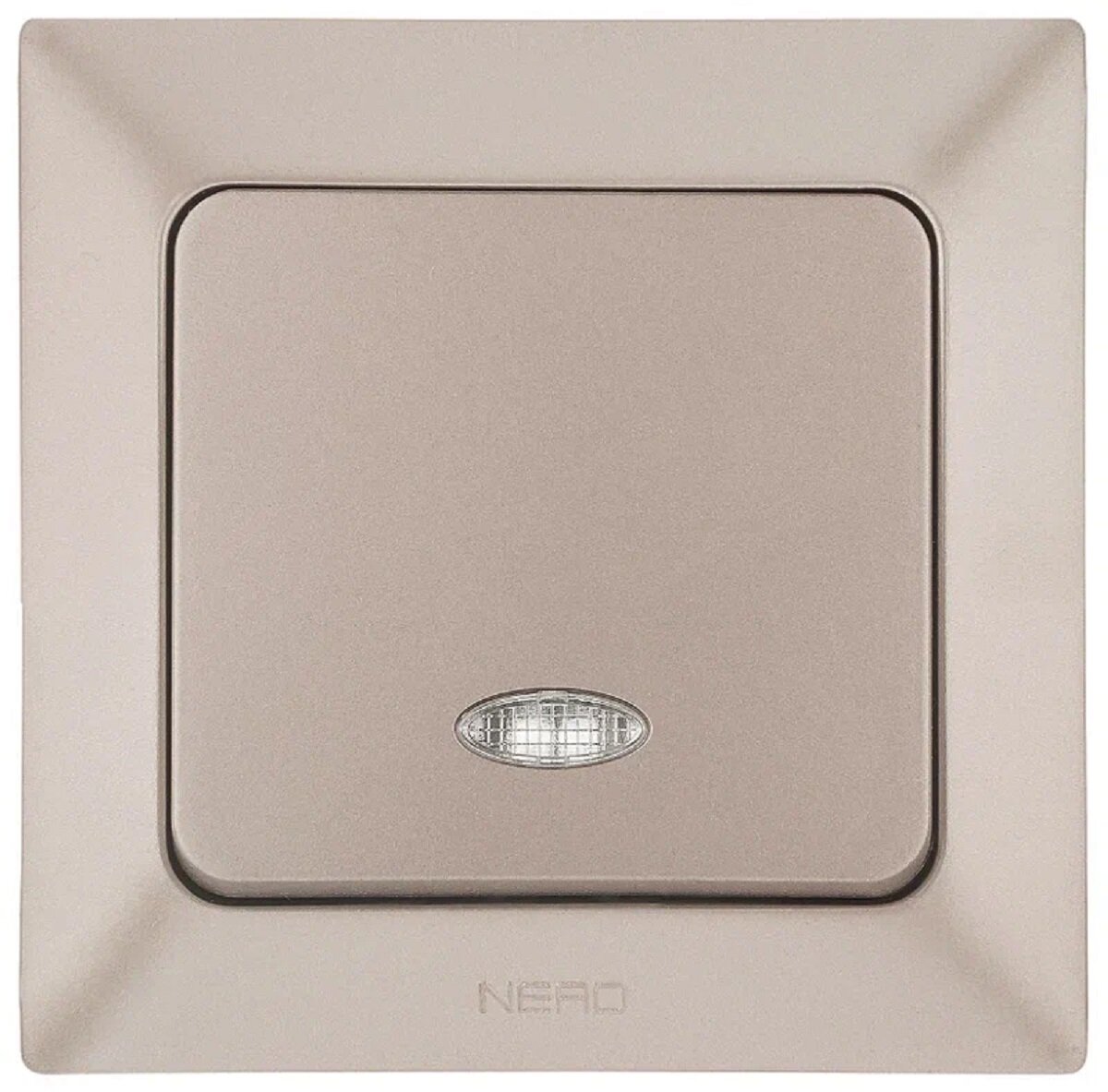 NE-AD Выключатель 1-кл. с подсветкой, 10А, 250В, Aras, Бронза,1/12/120, 93-123-01-I