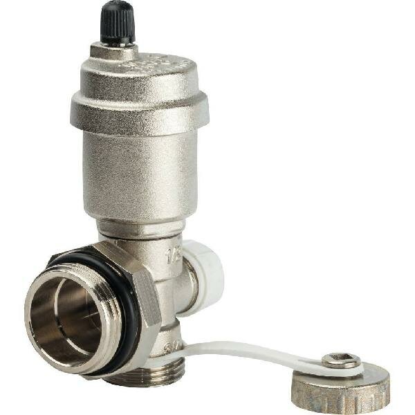 Регулируемый концевой фитинг для коллектора STOUT 1 с дренажным вентилем автоматический воздухоотводчик SMS-1000-010001