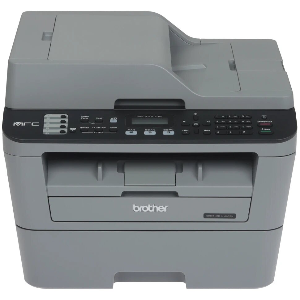 МФУ лазерное Brother MFC-L2701DW, Wi-Fi, копир, принтер, сканер, факс