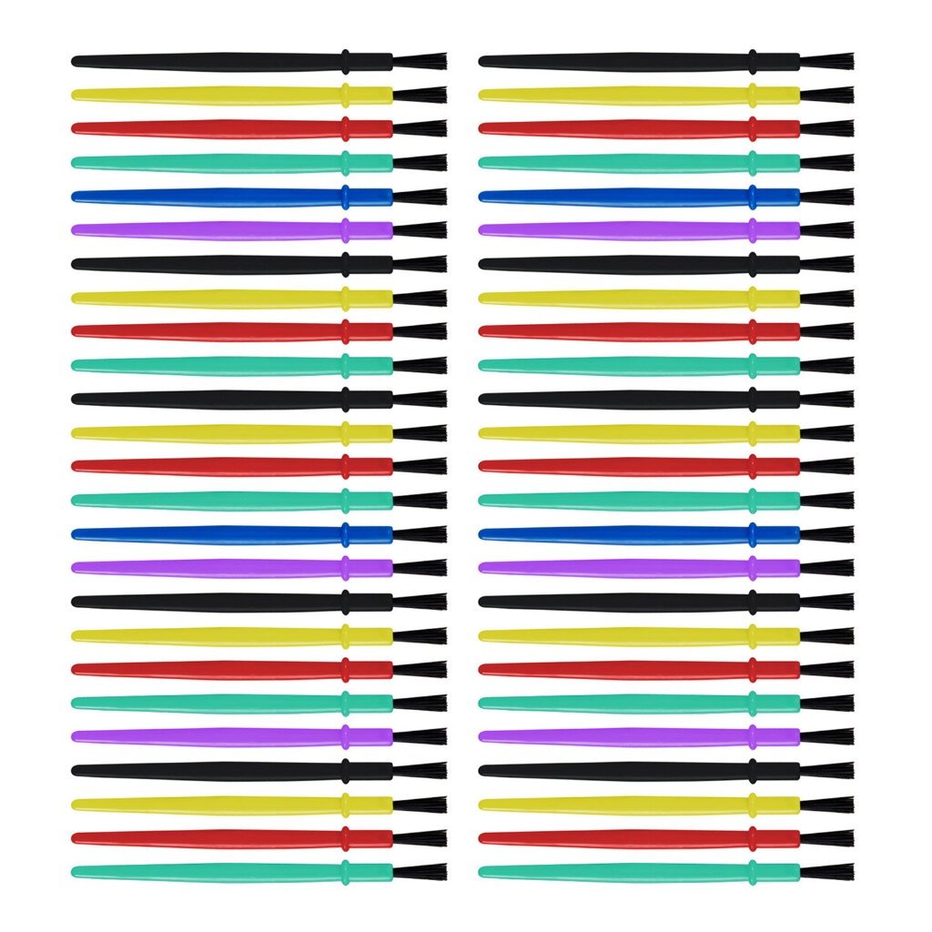 50 шт, маленькие кисточки "сделай сам", малярные кисти (случайное смешивание цветов)-8 смешанных цветов