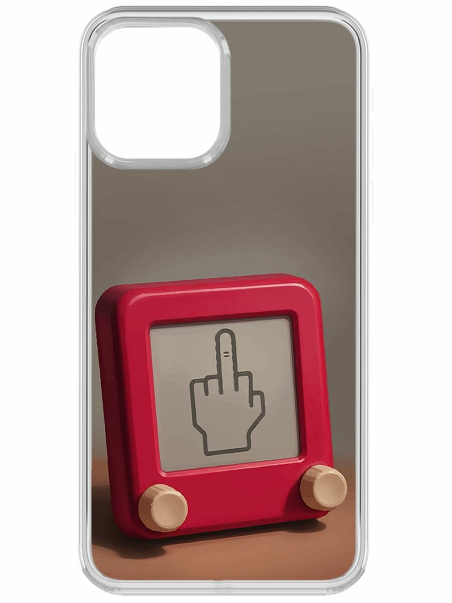 Чехол Krutoff Game Over, для iPhone 13, силикон, защита от механических воздействий