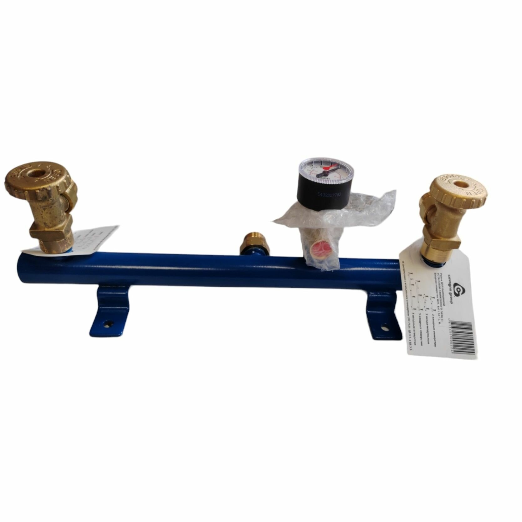 Рампа на 2 Баллона с сбросным клапаном и манометром Cavagna group