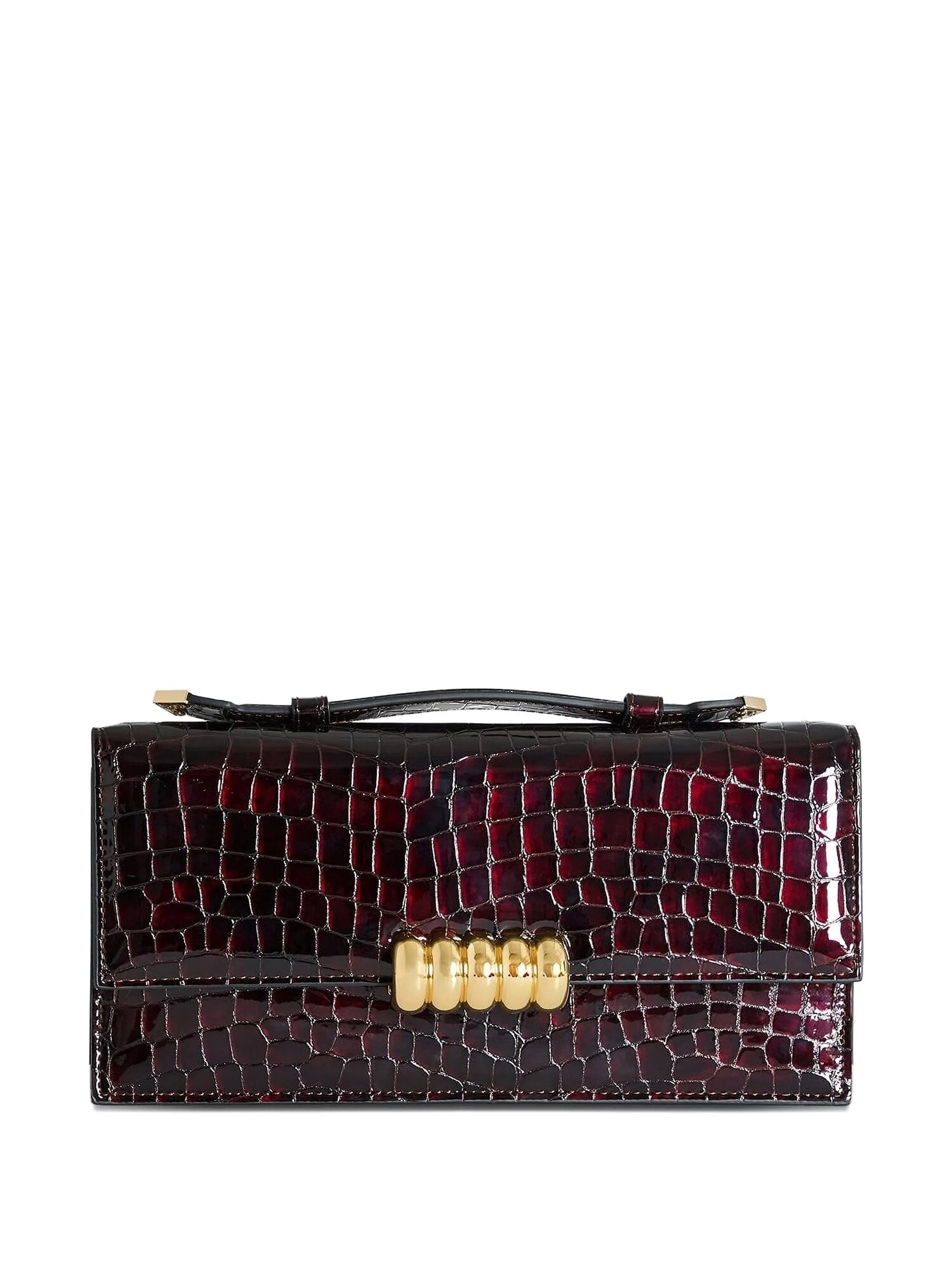 Сумка Phoebe crocodile-embossed clutch bag