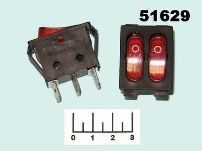 Выключатель 250/15 250V 15A IRS-21C красный 6 контактов (109852)