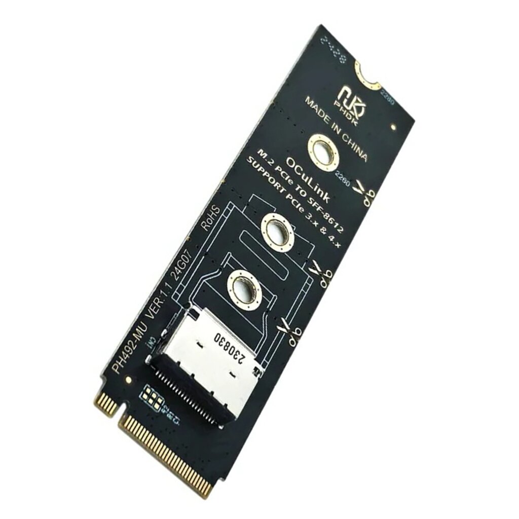 PCIe4.0 Совместимые Адаптеры M.2 NVMe Для OCuLink SFF-8611 SFF-8612 Поддерживают Установку твердотельных накопителей U.2 U.3 SFF 8639