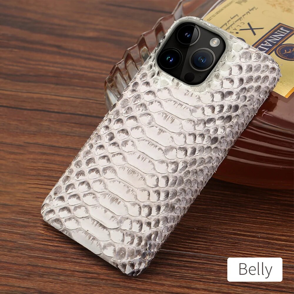 Чехол для телефона из 100% натуральной кожи питона для iPhone 17, 16, 15, 11, 12, 13, 14 Pro Max 17Pro 16 Pro Air, роскошная задняя крышка Snakeskins