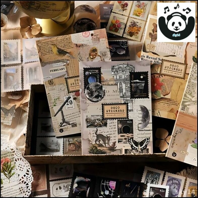 Эксклюзивная книга для творчества Mr.Paper с 20 листами ретроарта, созданная из ПЭТматериала для изготовления наклеек своими руками