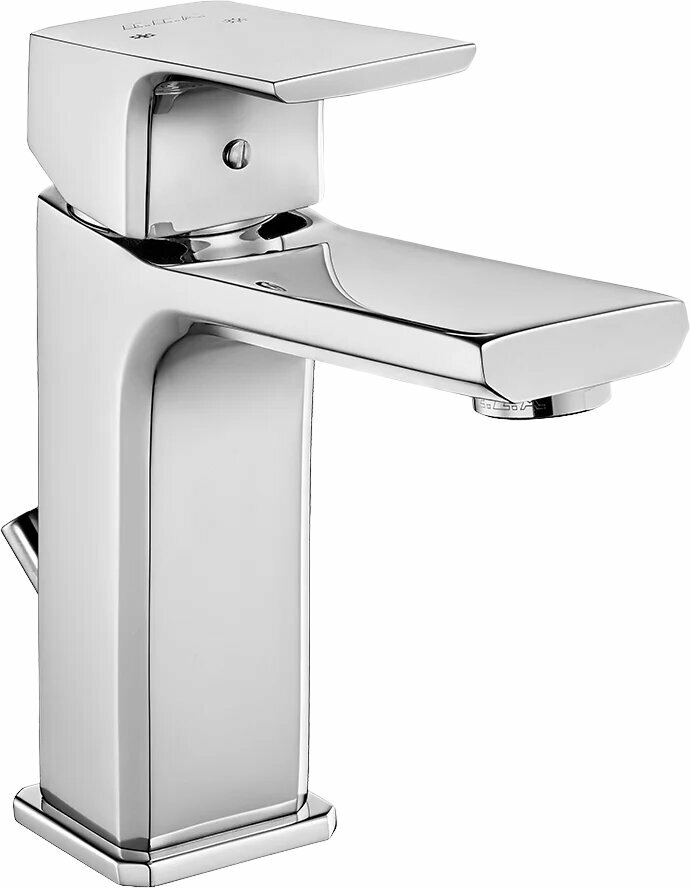 Смеситель для раковины E.C.A. Tiera 102188012EX хром, глянцевый, кран для ванной в раковину, из латуни, рычажный, с керамическим картриджем, с донным клапаном