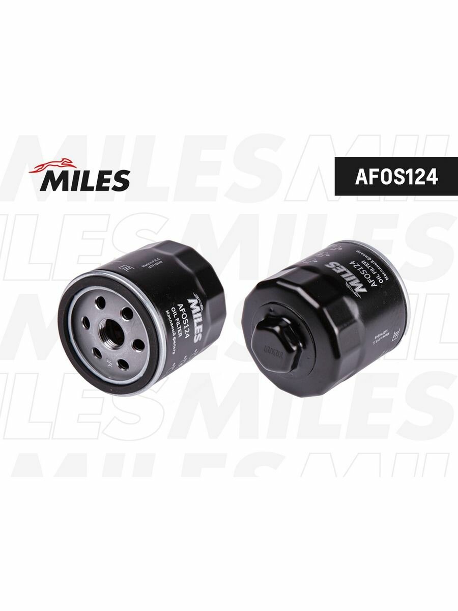 Фильтр масляный MILES AFOS124 для а/м Volkswagen Polo, SEAT Leon / Фольксваген Поло, Сеат Леон