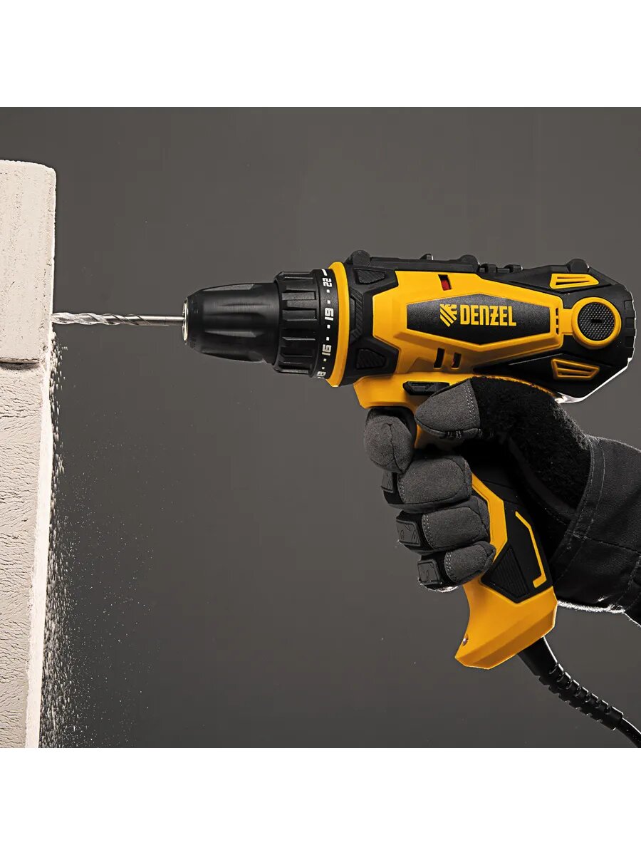 Дрель-шуруповерт сетевая SD-300-10//, DENZEL, 26201