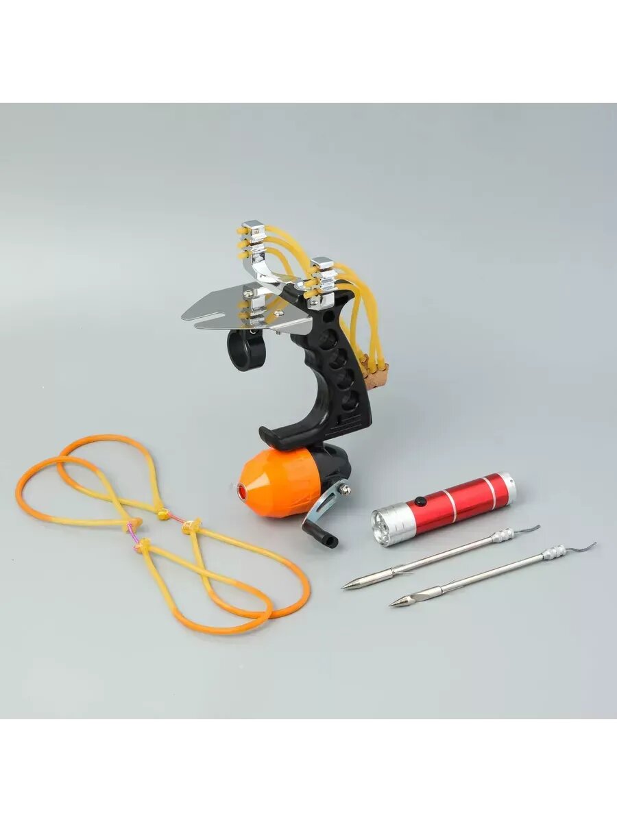 Рогатка рыболовная, 2 жгута, 2 стрелы