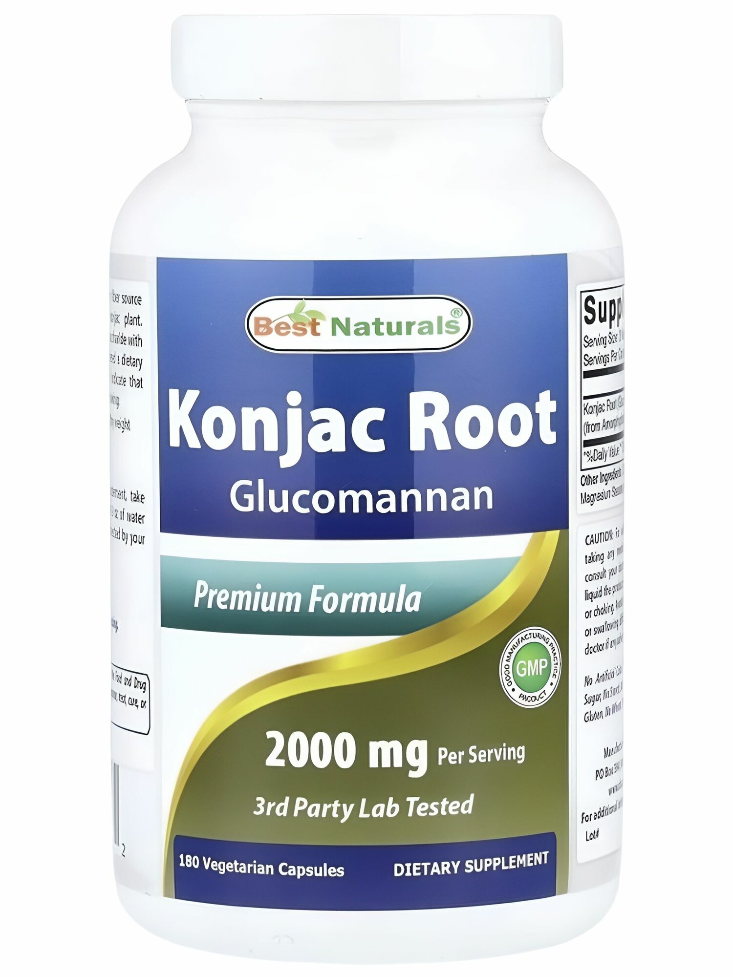 Корень конжака, 180 вегетарианских капсул (670 мг в 1 капсуле), Best Naturals