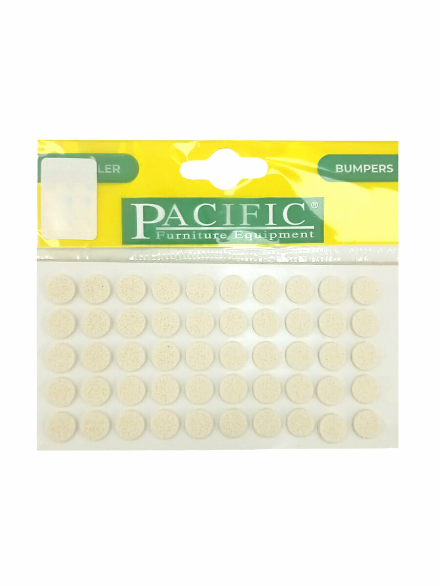Амортизирующий элемент / амортизатор (50 шт.) мебельный самоклеящийся Pacific (Турция) кремовый (круг / круглый)