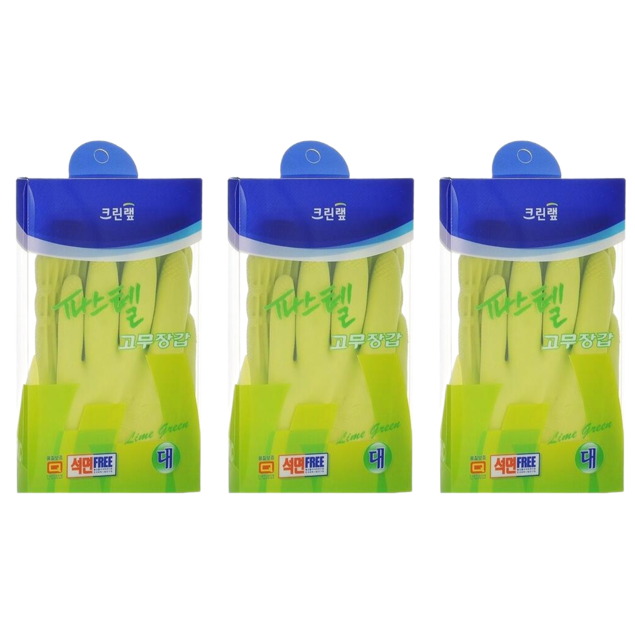Перчатки Clean wrap Clean Pastel Latex Glove, с внутренним покрытием, удлинённые, зеленые, р M, 1 пара, 3 уп
