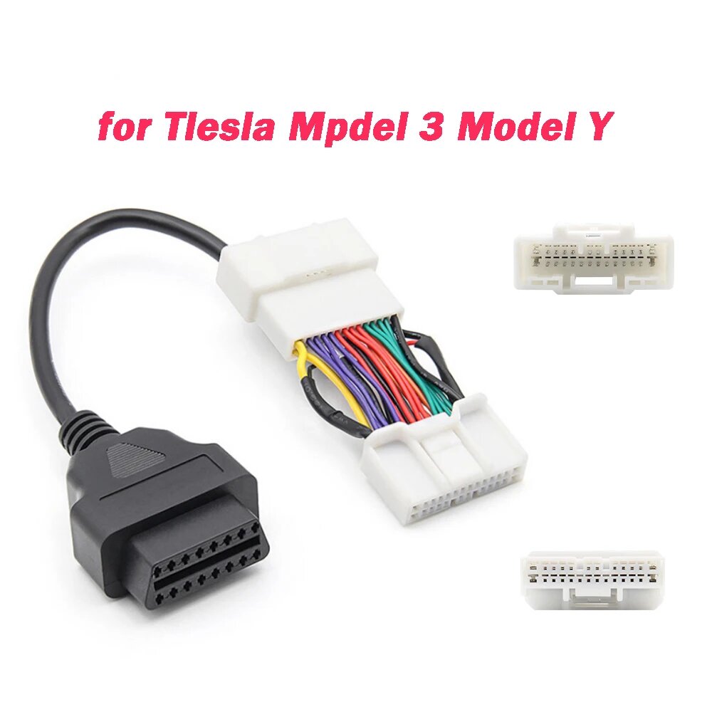 OBD-кабель Для Tesla Model 3/Y 12/20/26-контактный Разъем 16-контактный Адаптер Автомобильный Диагностический Инструмент Инте.