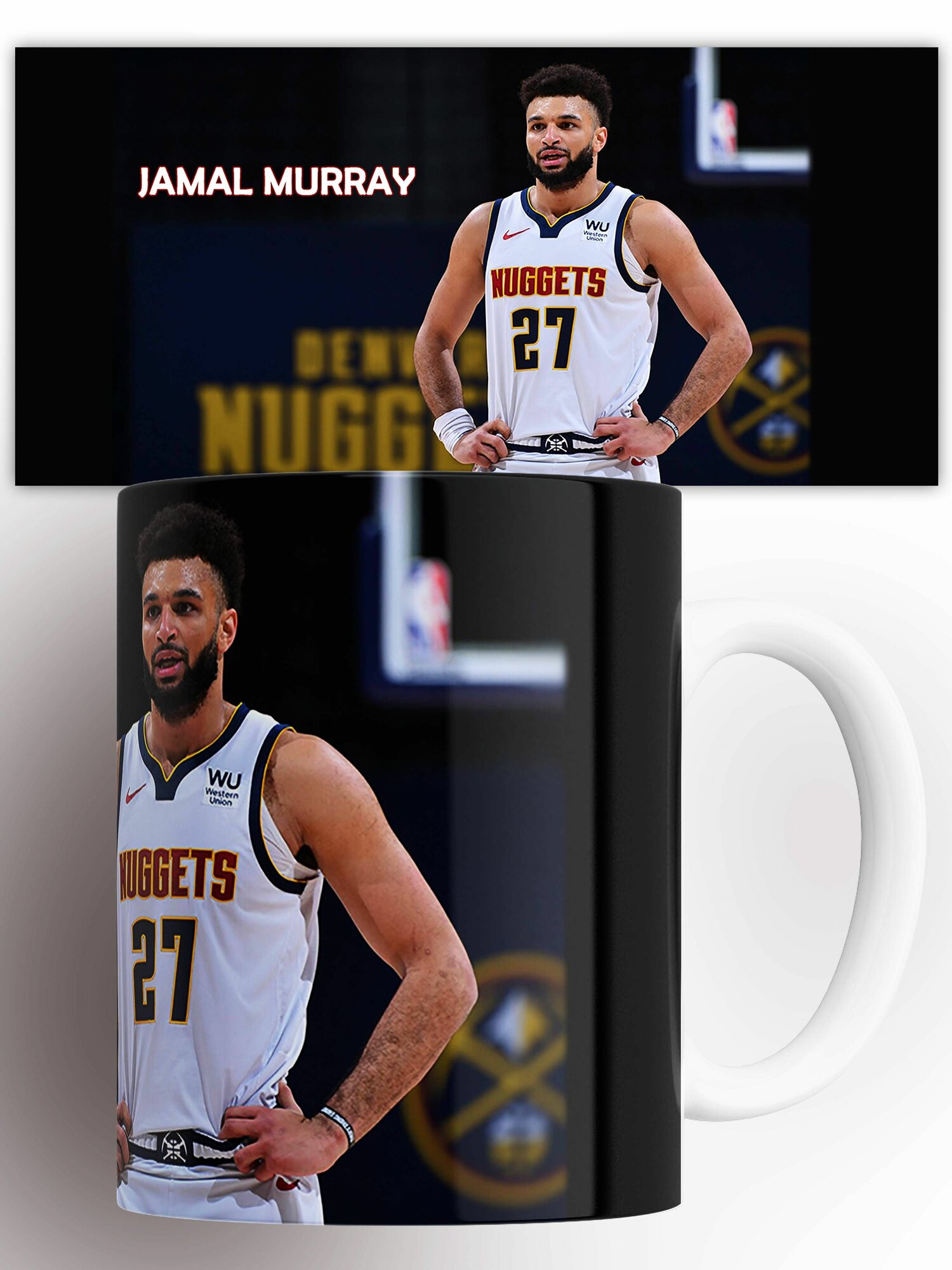 Кружка Баскетбольный клуб Денвер Наггетс Denver Nuggets Джамал Мюррей 330 мл