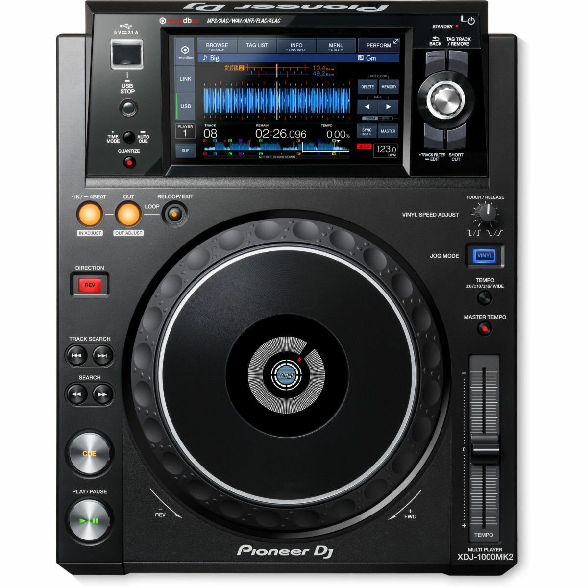 Медиаплеер Pioneer XDJ-1000MK2, для диджея, 7-дюймовый сенсорный экран