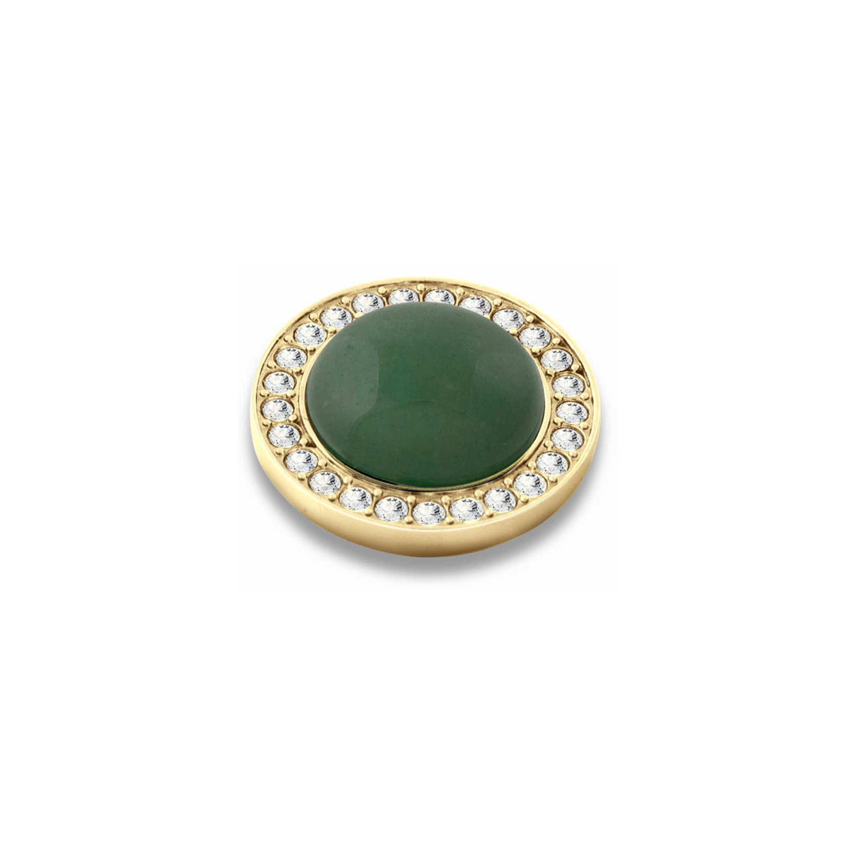 Топпинг на кольцо, Swarovski Zirconia, жадеит
