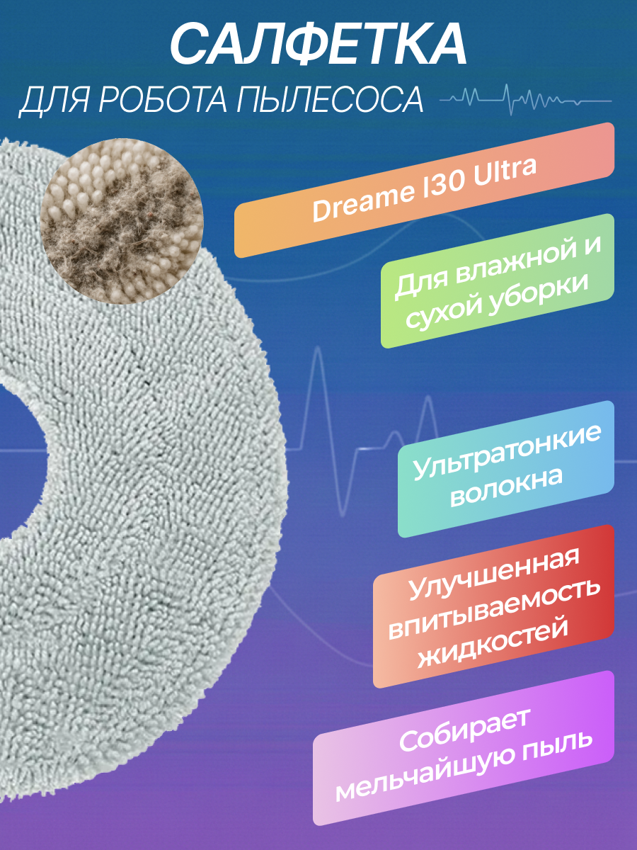 Салфетки для робота-пылесоса Dreame L30 Ultra, для влажной и сухой уборки