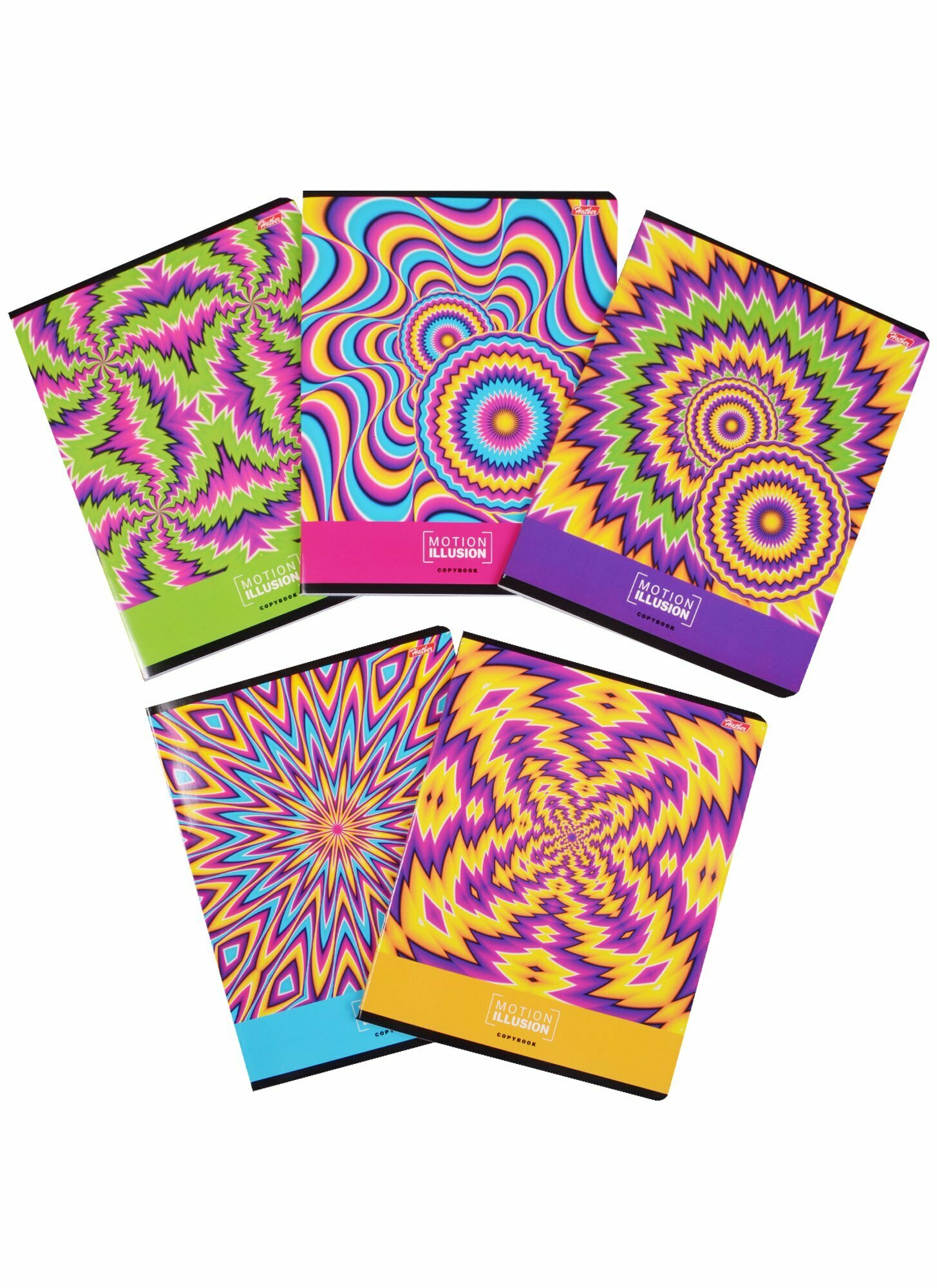 Тетрадь в клетку Hatber, Motion illusion, 48 листов, в ассортименте