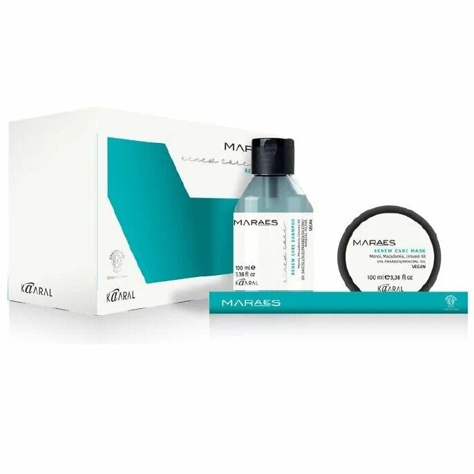 Набор KAARAL Maraes тревел Renew , для поврежденных волос (шампунь100мл+маска100мл)