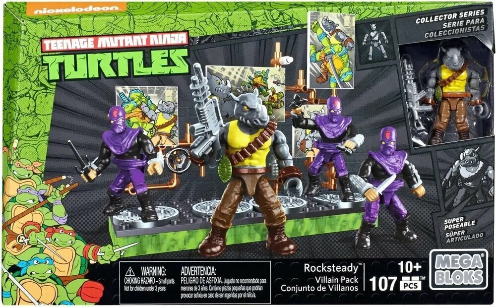 Mega Bloks/Teenage Mutant Ninja Turtles -TMNT 1987, Набор классических вагонов для вечеринок