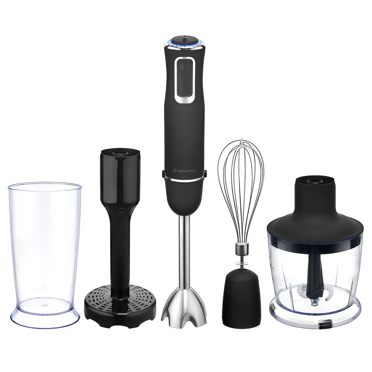 Блендер Brayer BR1247 черный, 1000 Вт, нержавеющая сталь, 0.6 л