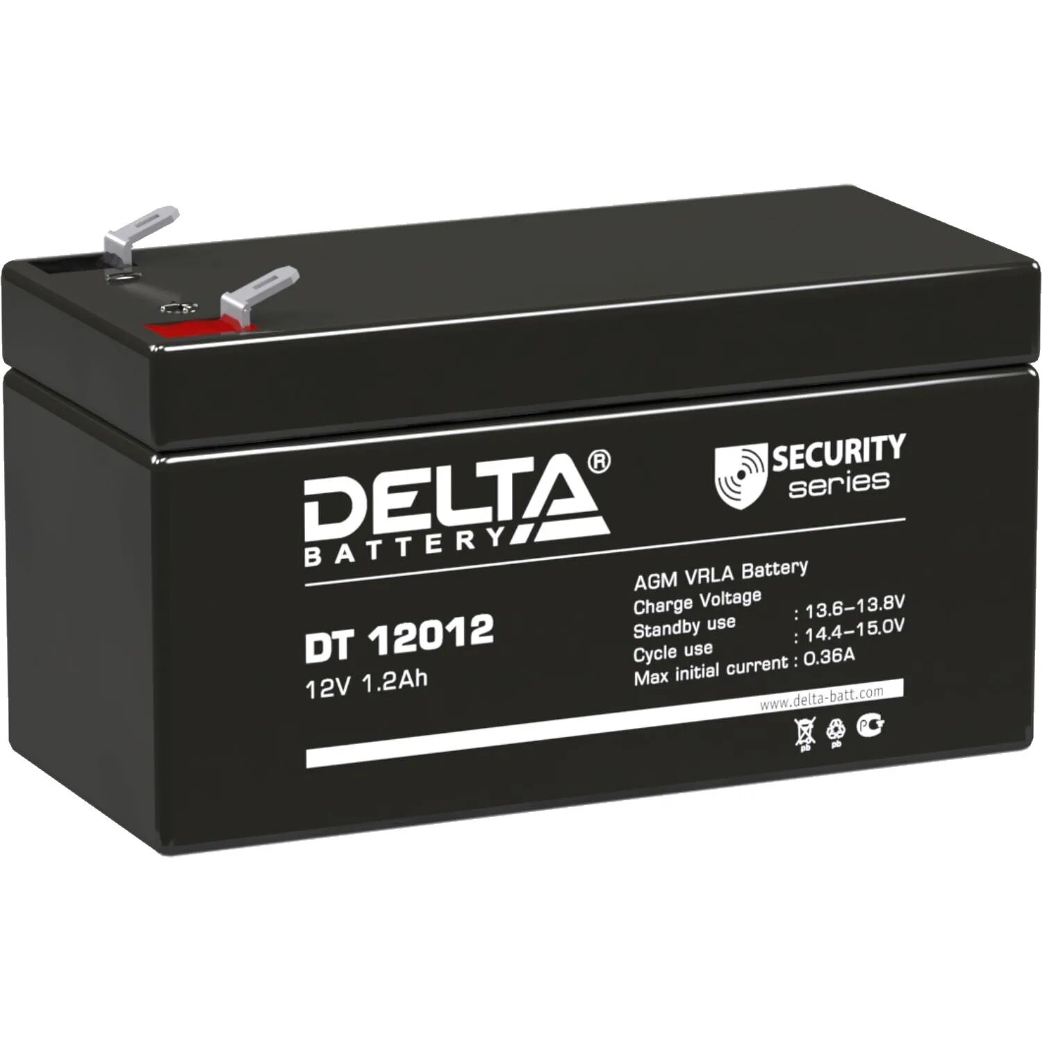 Батарея для ИБП Delta DT 12012 12В/1.2Ah, F1 (97x44x53мм)