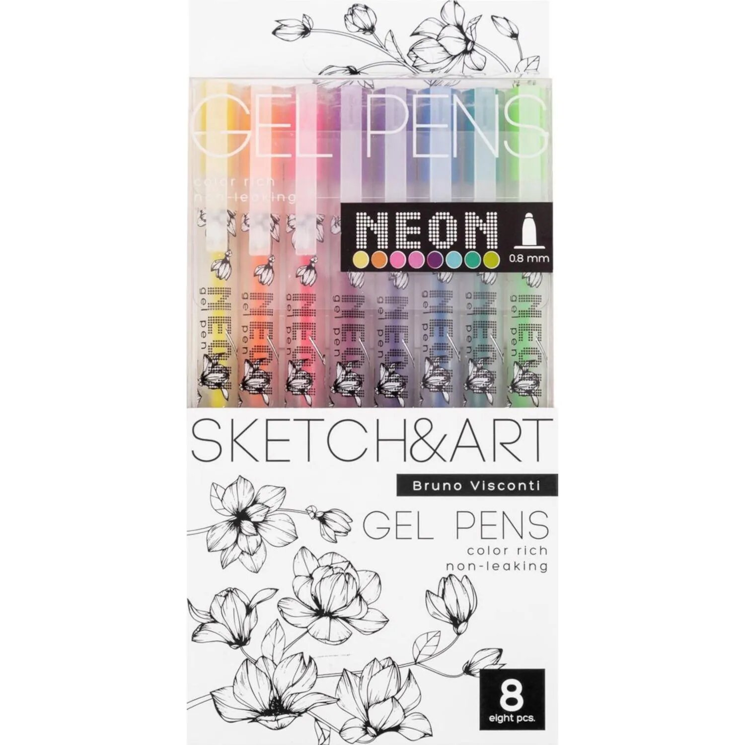 Набор гелевых ручек SKETCH&ART Uni Write.NEON 0.8мм 8цв 20-0307