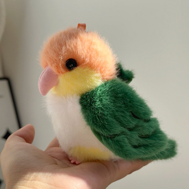 Симуляция Таро Шар Попугай Плюшевый Подвеска Милый Птичий Зажим Кольцо Декор Рюкзака Брелок Плюшевая Кукла для Женщин