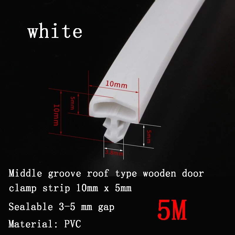 Уплотнительная лента для двери спальни C 10X5mm brown 5m