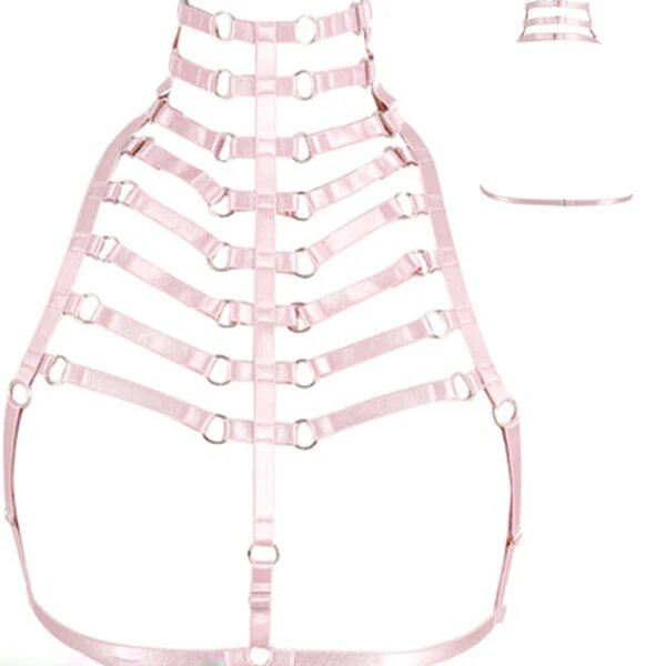 BODY HARNESS Розовый Бант Харнес O0440