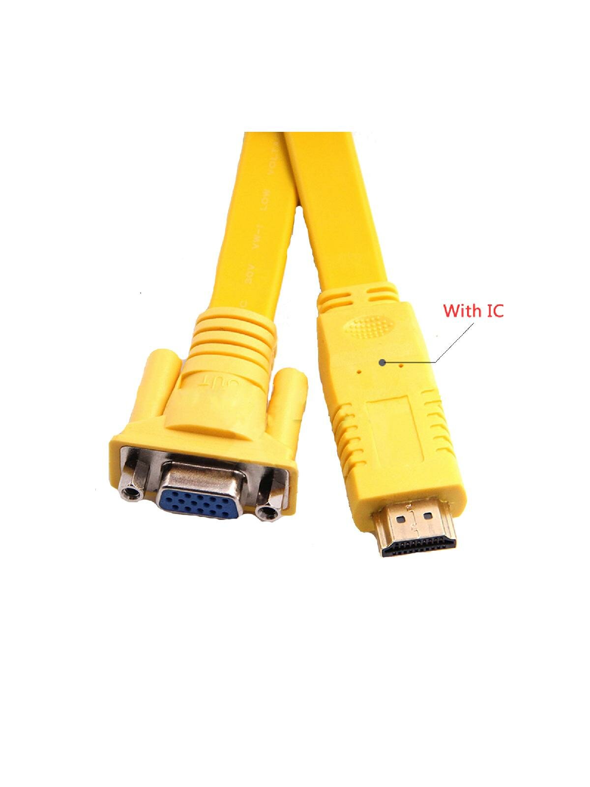 HDMI-compatible to VGA Cable 1080P Male to VGA Male Video Converter Cord VGA Adapter for Desktop Laptop Monitor PC