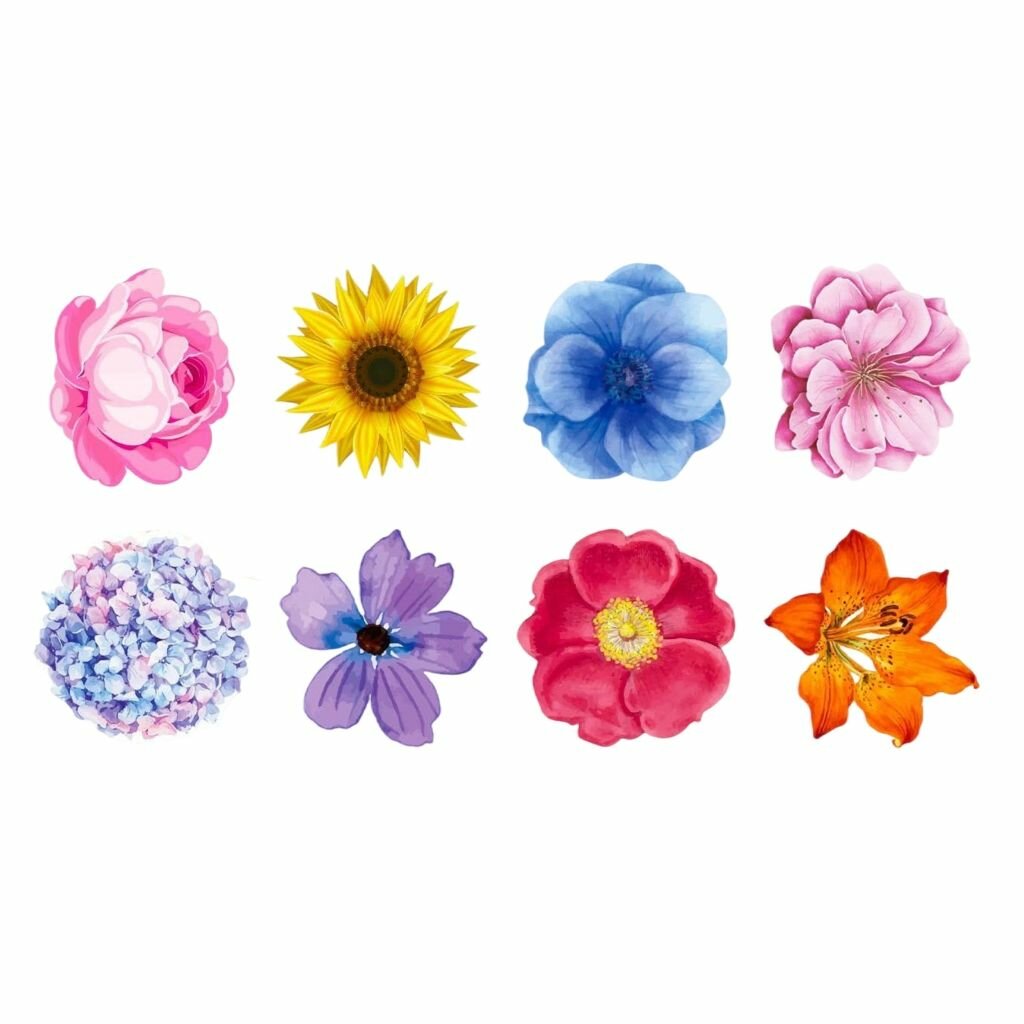 500 наклеек в рулоне, наклейка специальной формы виде цветка бабочки длиной 3 см-ZC28