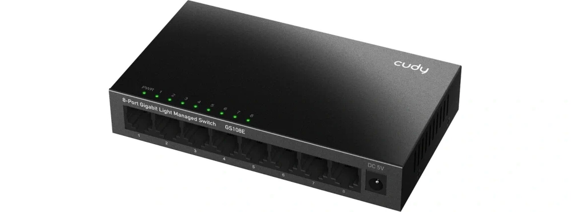 Коммутатор Cudy GS108E, настраиваемый, 8 портов, 100 Мбит/с, черный