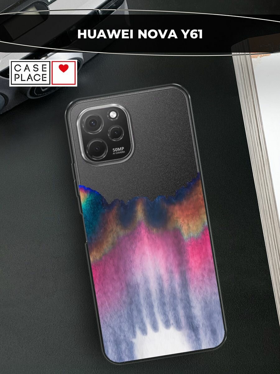 Чехол на HuaweI Nova Y61 / Хуавей Нова Y61 с принтом Акварельная абстракция, прозрачный