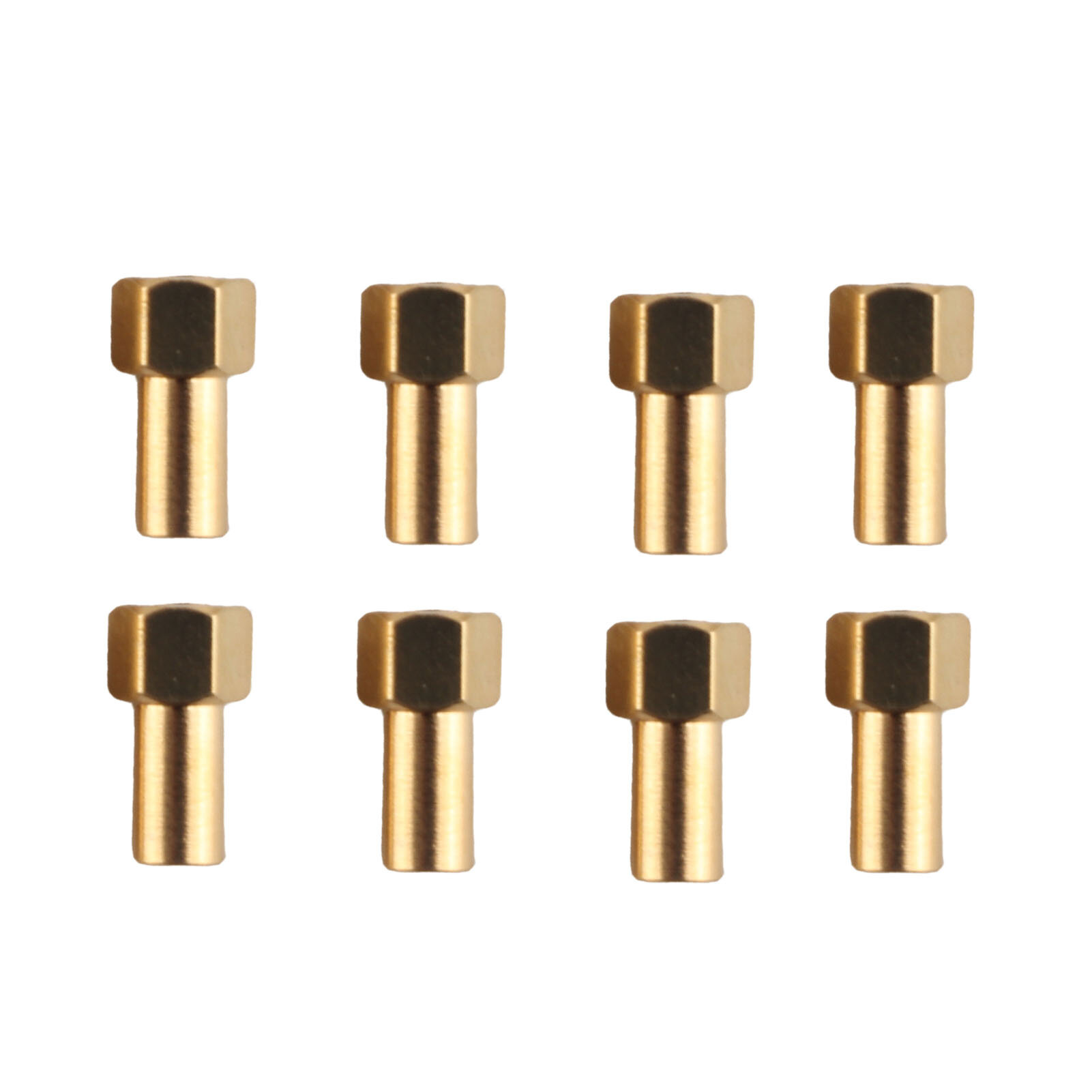 8 шт. латунных износостойких шестигранных гаек для колес RC масштаба 1/24, замена для Axial SCX24, 8 мм / 0,31 дюйма.