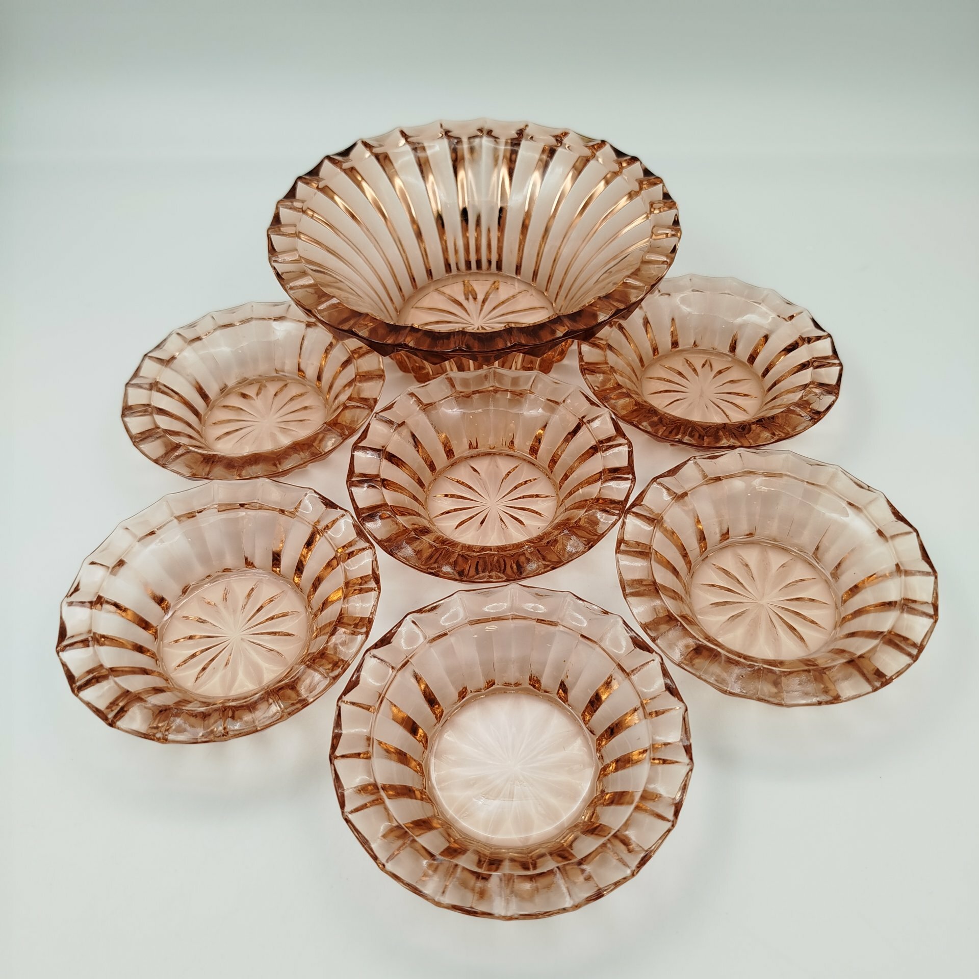 Набор розеток для подачи варенья карамельного оттенка на 6 персон