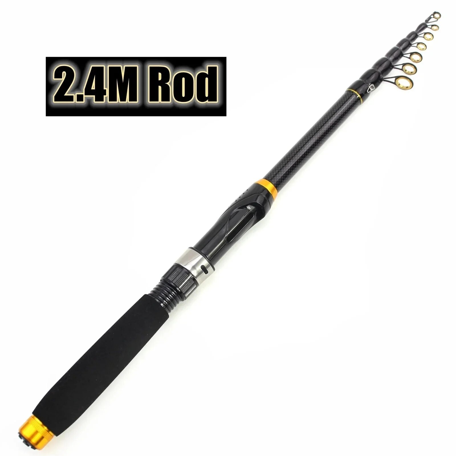 Телескопическая удочка из углеродного волокна для ловли карпа 2.4M