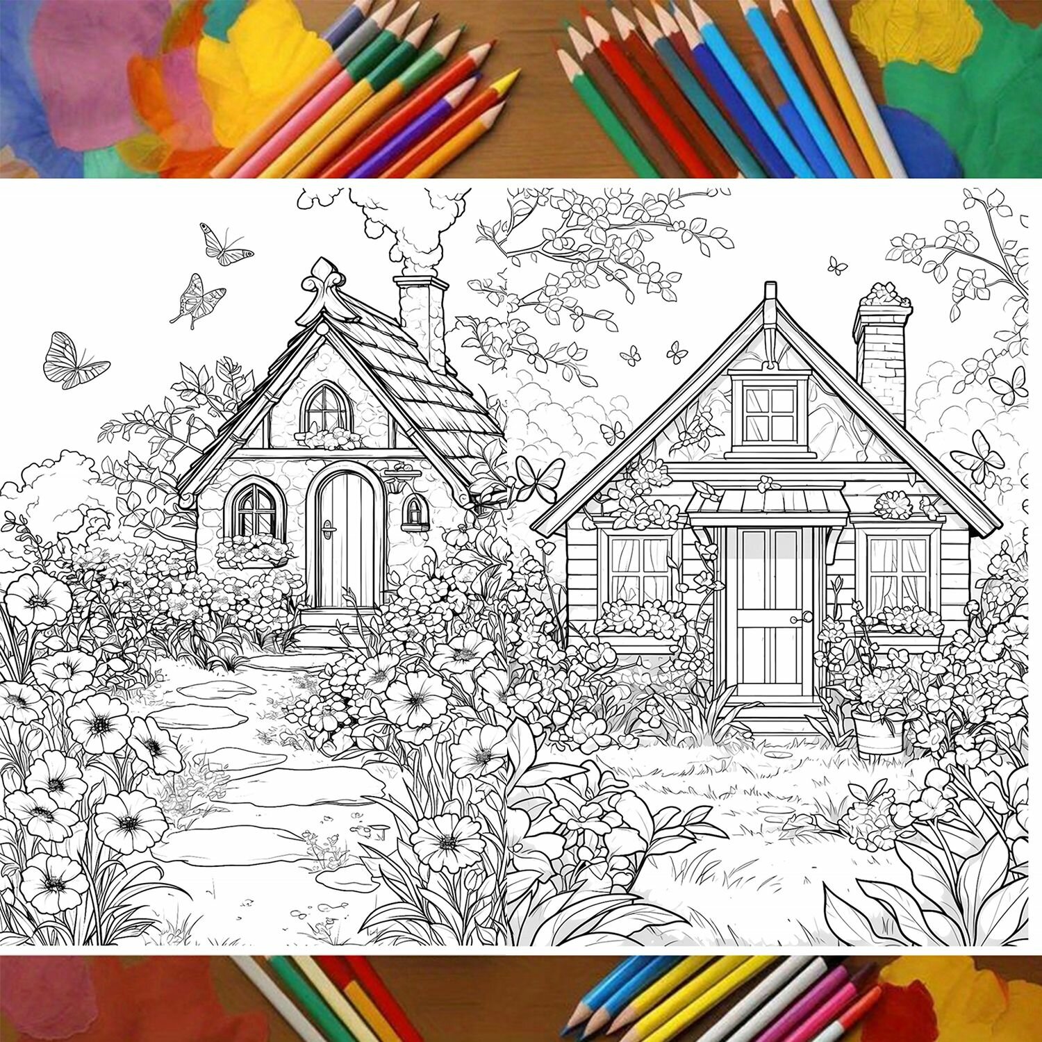 Раскраска на плотной бумаге. Для детей и взрослых, творчество для всей семьи. Хобби и развитие