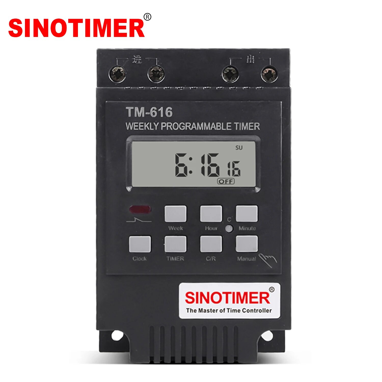 Программируемый цифровой таймер SinoTimer TM616 220В White