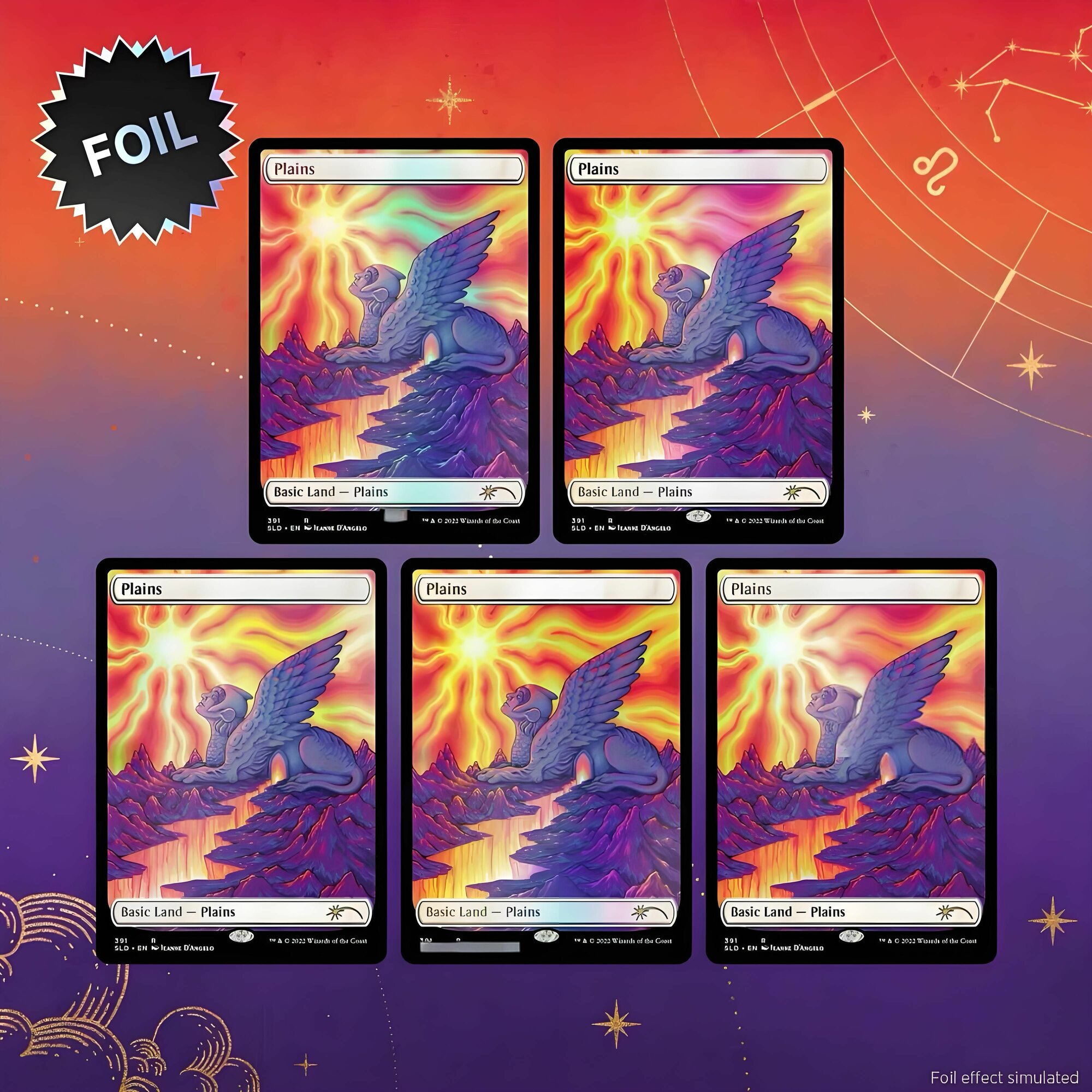 MTG: Secret Lair - THE ASTROLOGY LANDS Leo Foil (Английский)