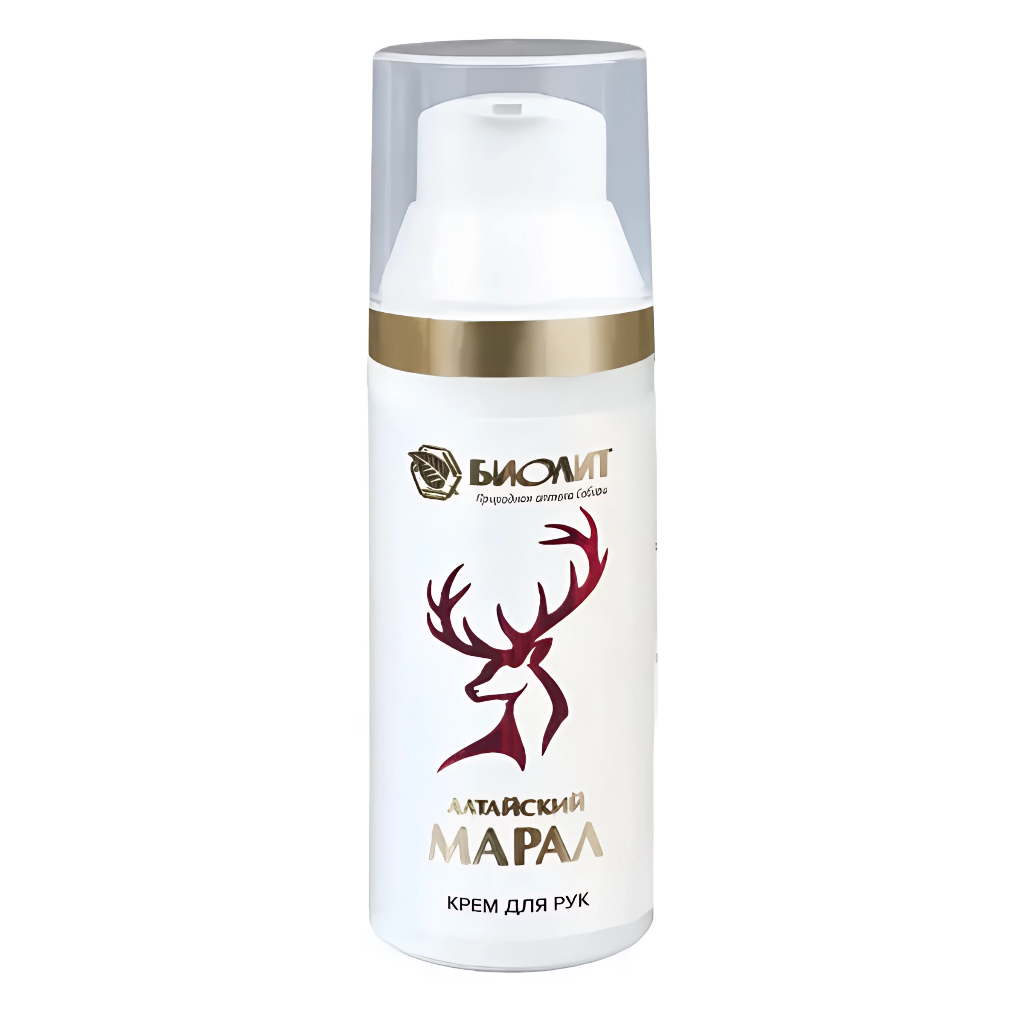 Крем для рук Биолит «Алтайский марал», с дозатором, антивозрастной, смягчающий, 50мл