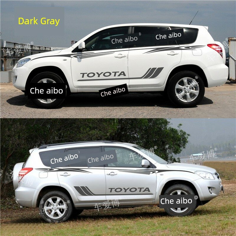 Наклейка для Toyota RAV4 2009-2016 Оригинальный материал Темно-серый винил